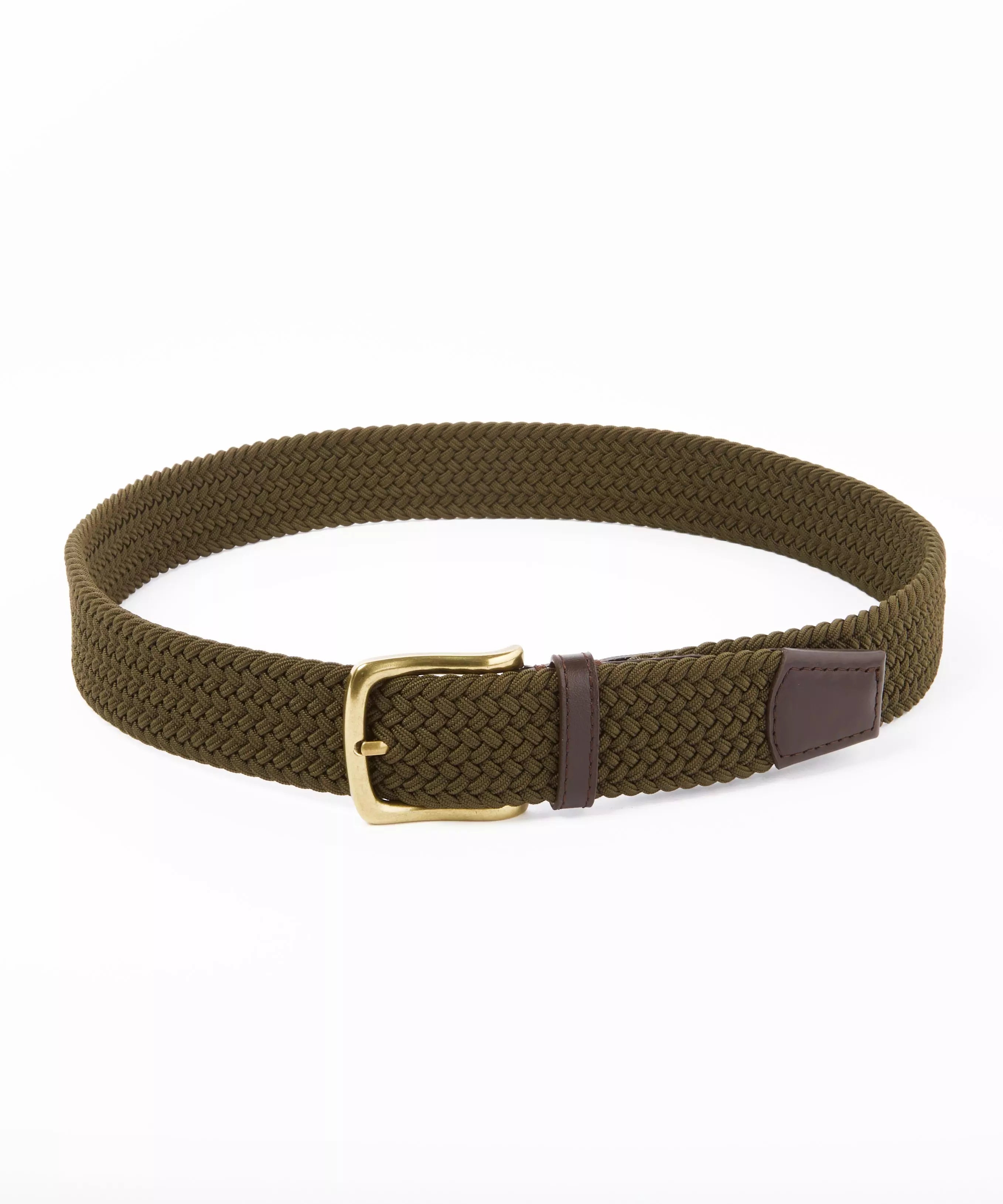 Olive Green Stretch Woven Belt – Thomas Pink